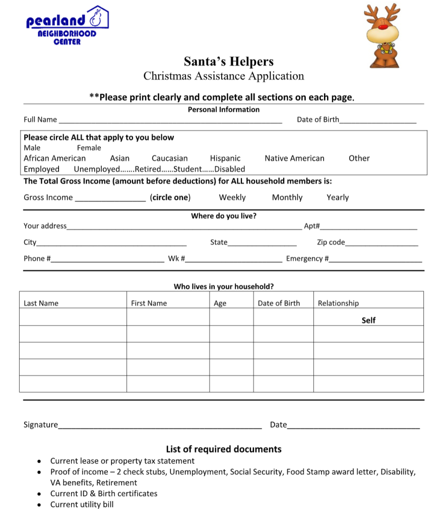 Santa Helpers - Pearland Neighborhood Center
